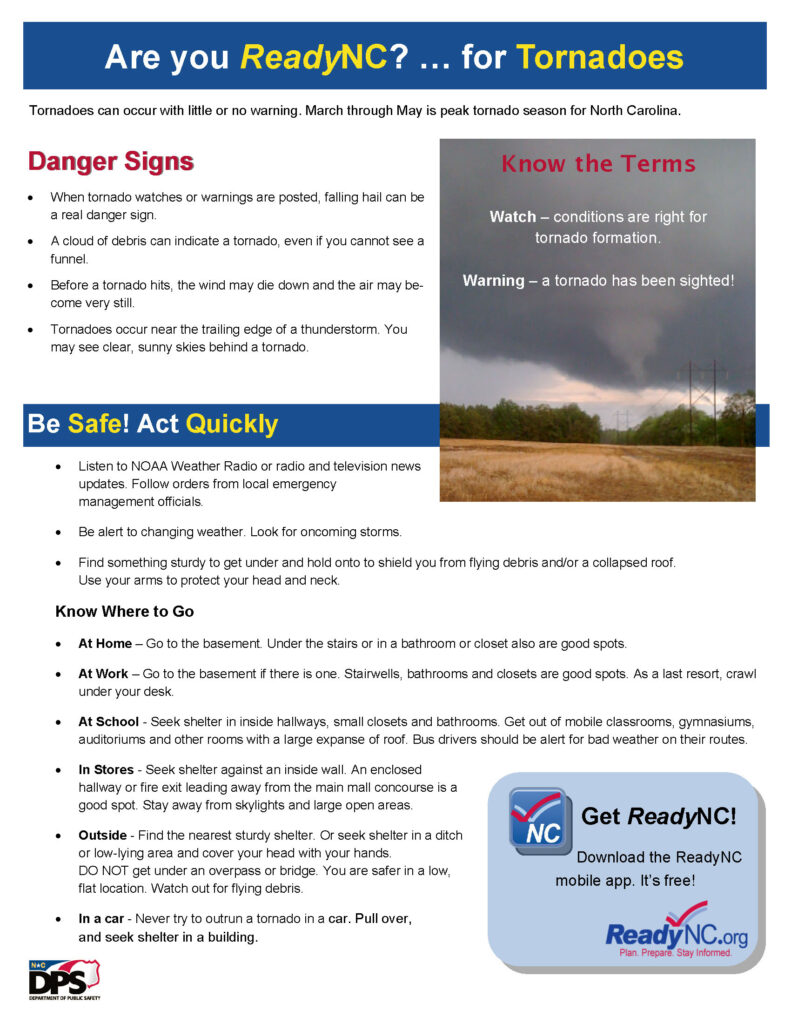 Tornadoes – Alamance County Emergency Management